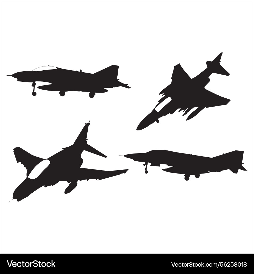 F-4 phantom svg military figh Royalty Free Vector Image
