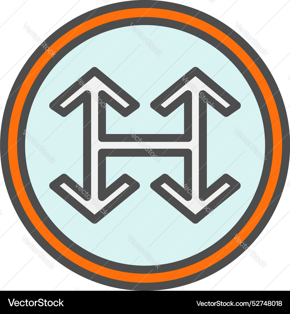 Junction arrow line filled icon design Royalty Free Vector