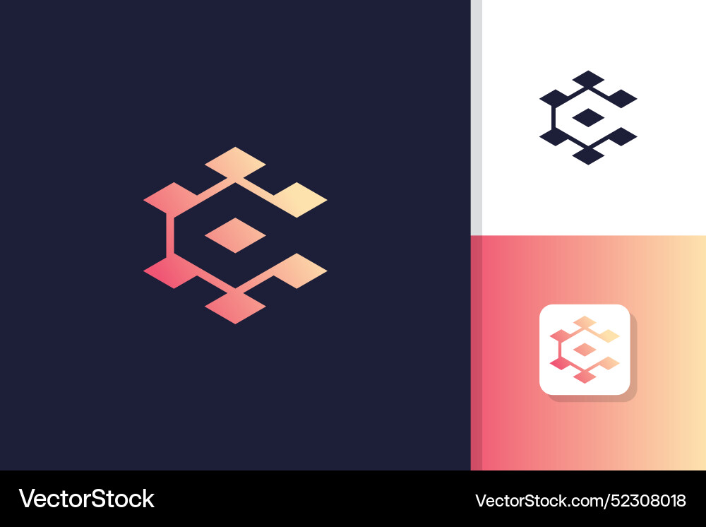 Letter c core logo design template Royalty Free Vector Image