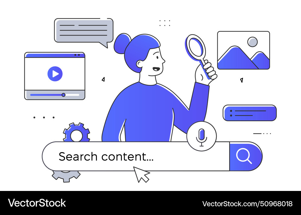 Search content simple Royalty Free Vector Image