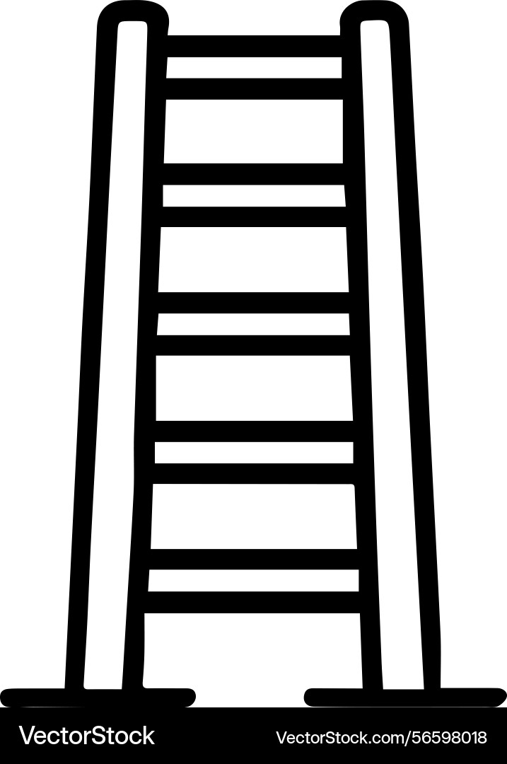 Simple icon of a ladder logo design Royalty Free Vector