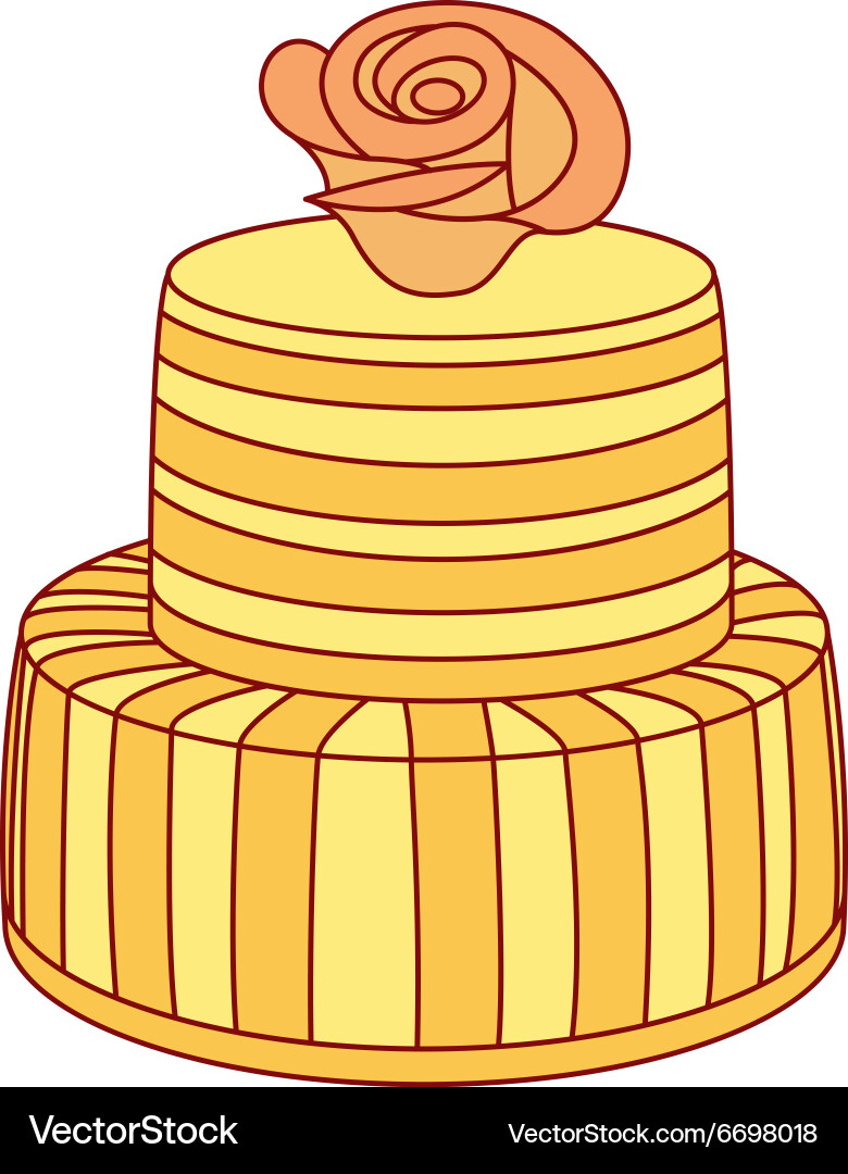 Wedding cake Royalty Free Vector Image - VectorStock