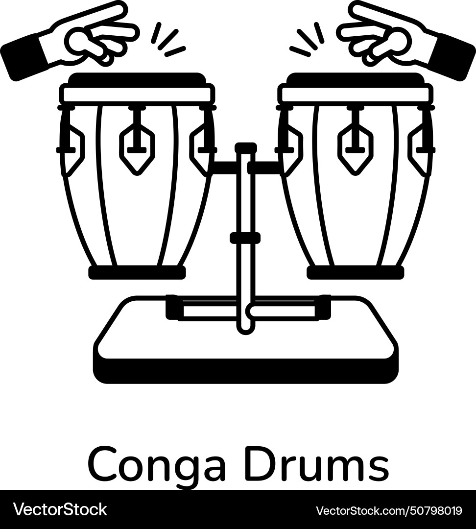 Conga drums Royalty Free Vector Image - VectorStock
