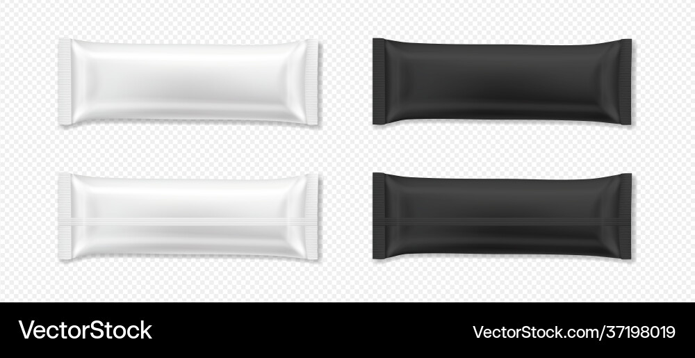 Flow package mockup realistic Royalty Free Vector Image