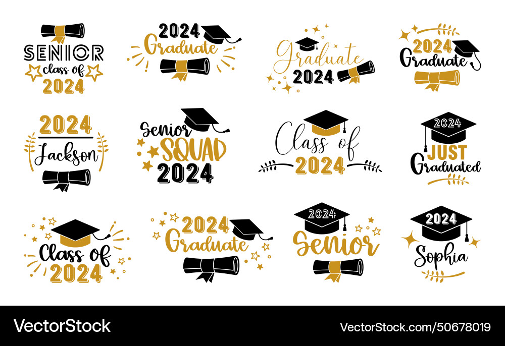 Graduation congratulations at school university Vector Image