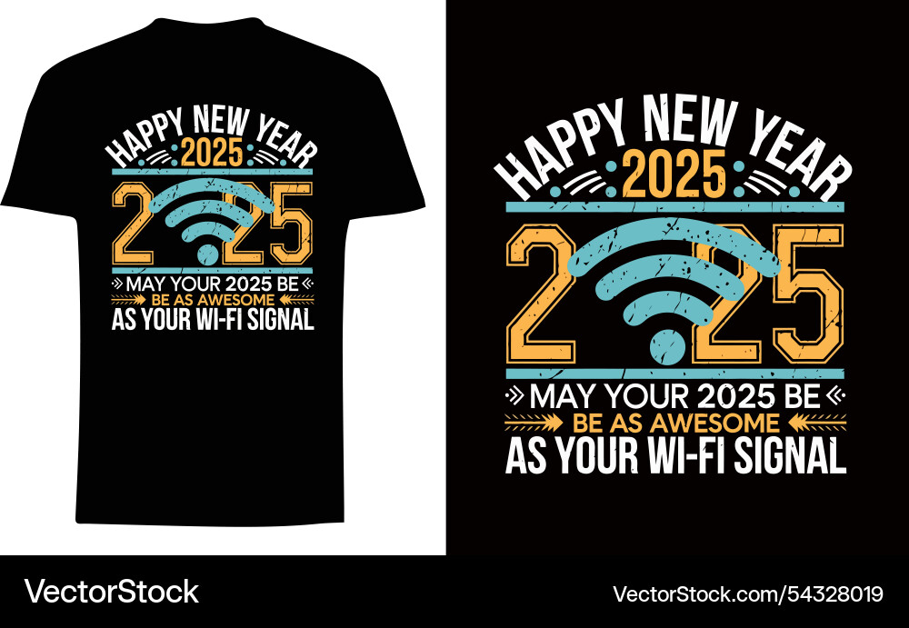 Happy new year t-shirt design Royalty Free Vector Image