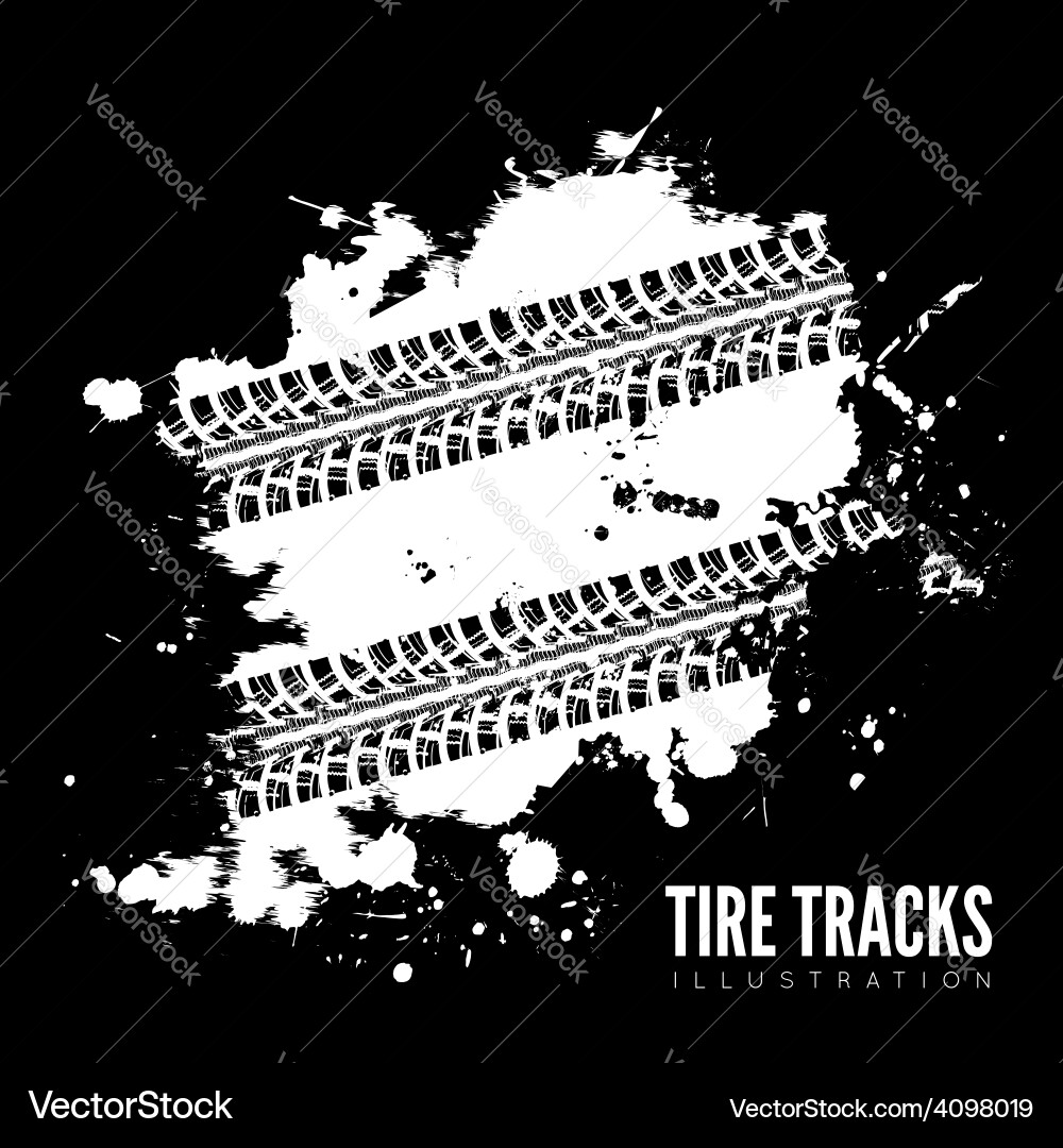 Tire track background Royalty Free Vector Image