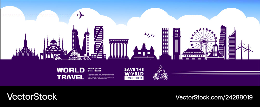 Travel around the world Royalty Free Vector Image