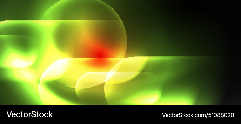 A green and yellow circle with red center Vector Image