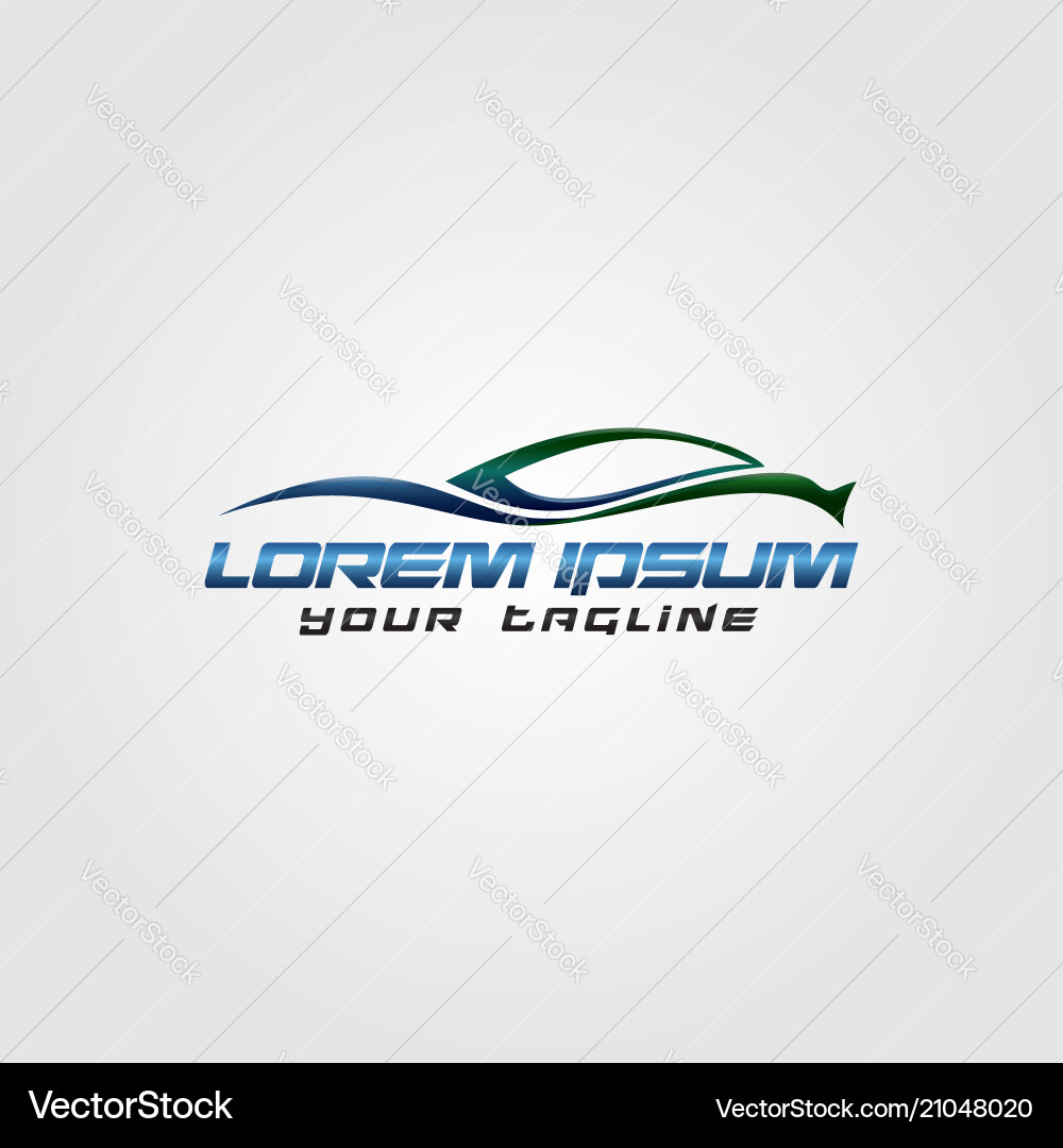 Creative automotive logo design concept Royalty Free Vector