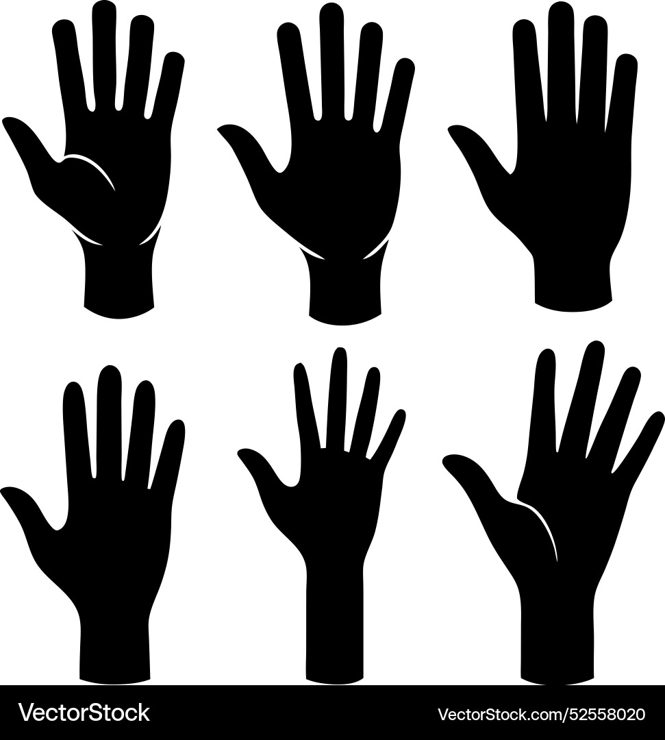 Different style left-hand 1 Royalty Free Vector Image