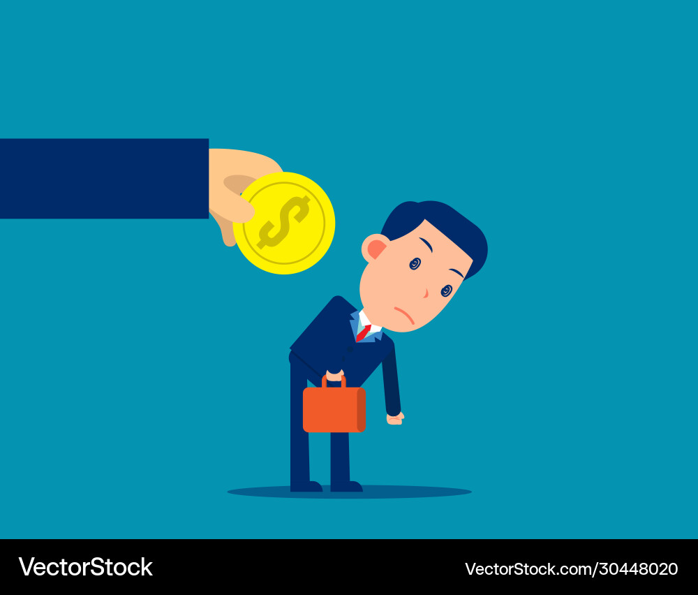 Encouragement for employee work exchange money Vector Image