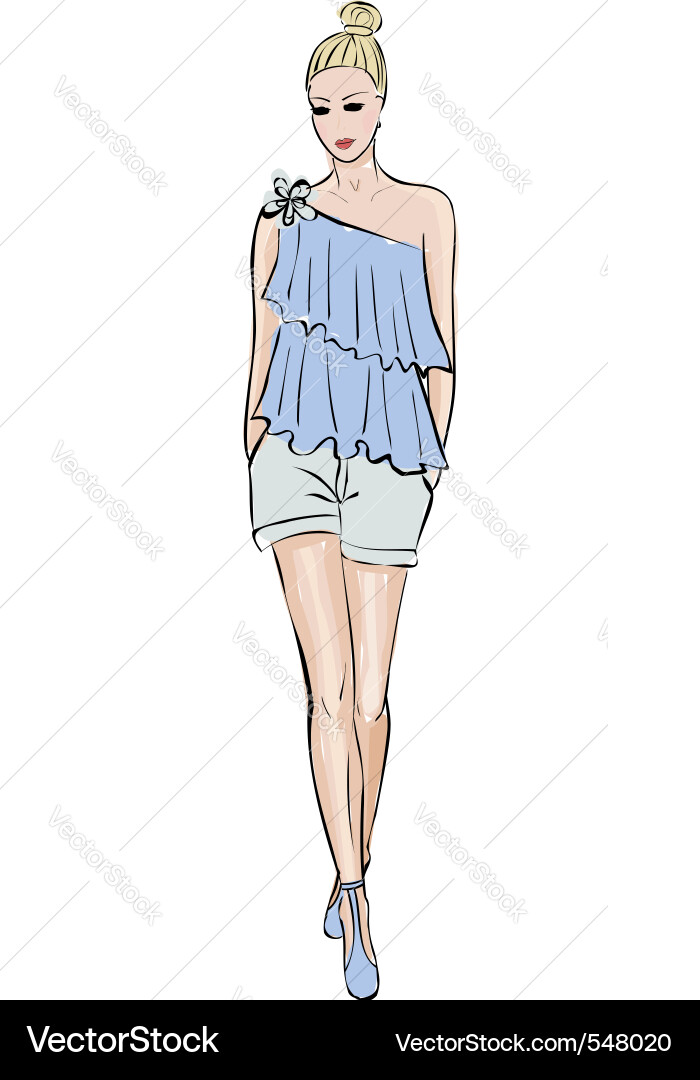 Fashion model Royalty Free Vector Image - VectorStock