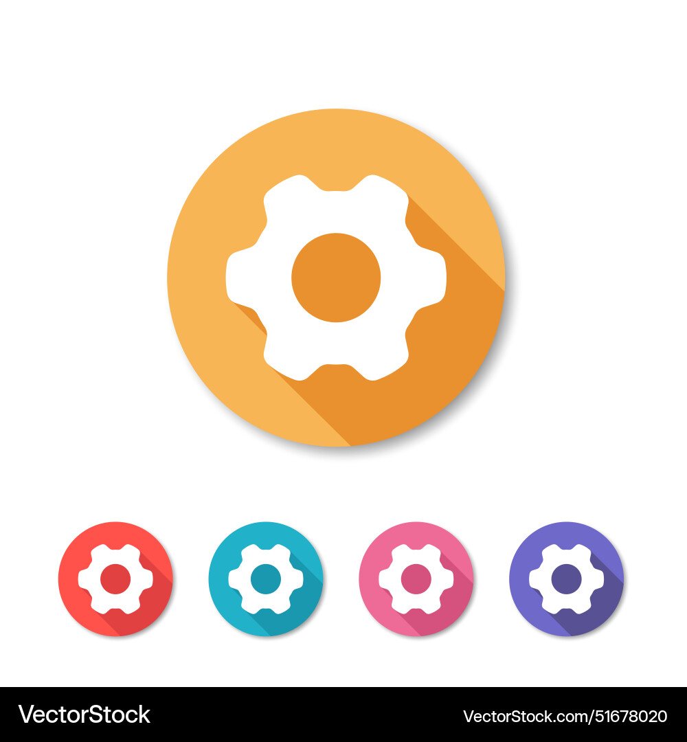 Gear icon set or setting Royalty Free Vector Image
