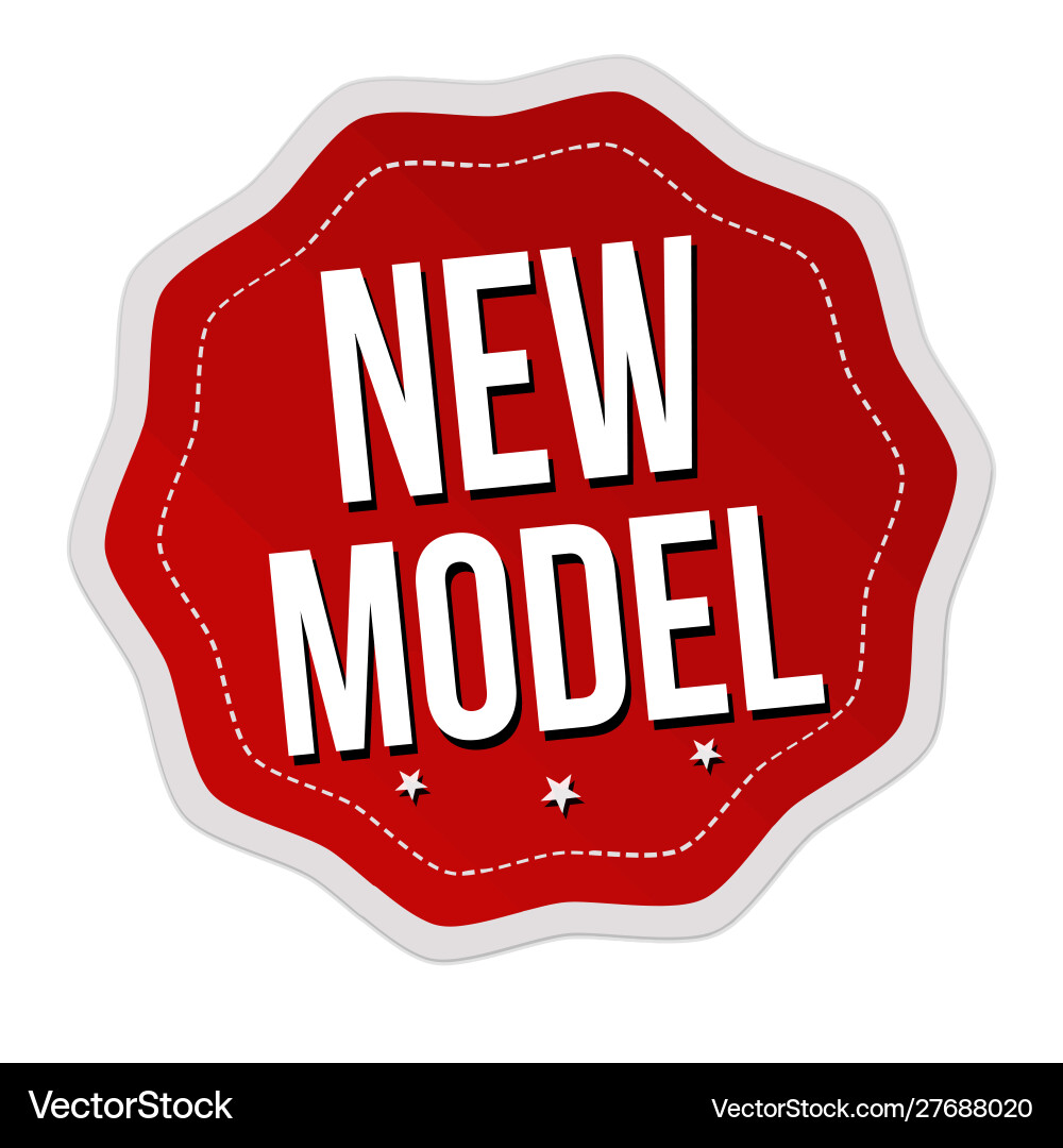 New model label or sticker Royalty Free Vector Image