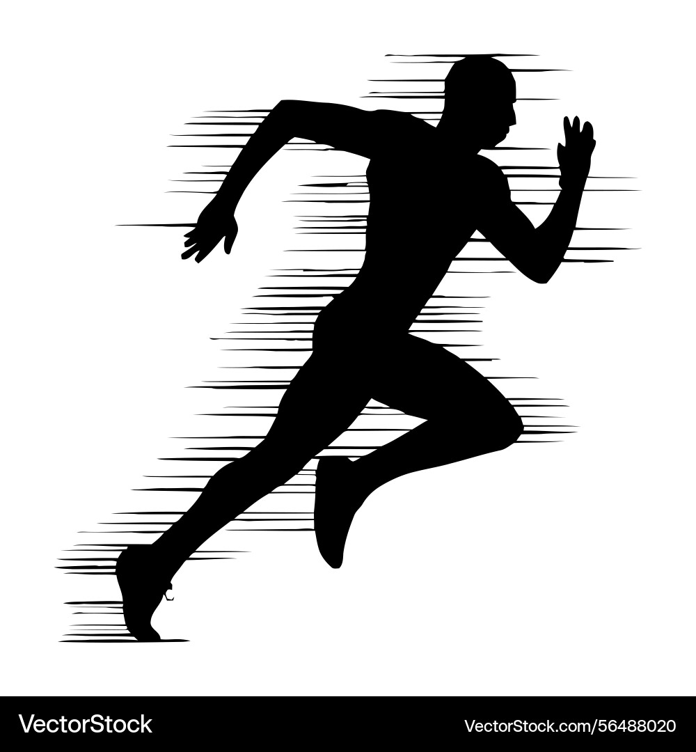 Runner silhouette (56488020) – Royalty-Free Vector | VectorStock