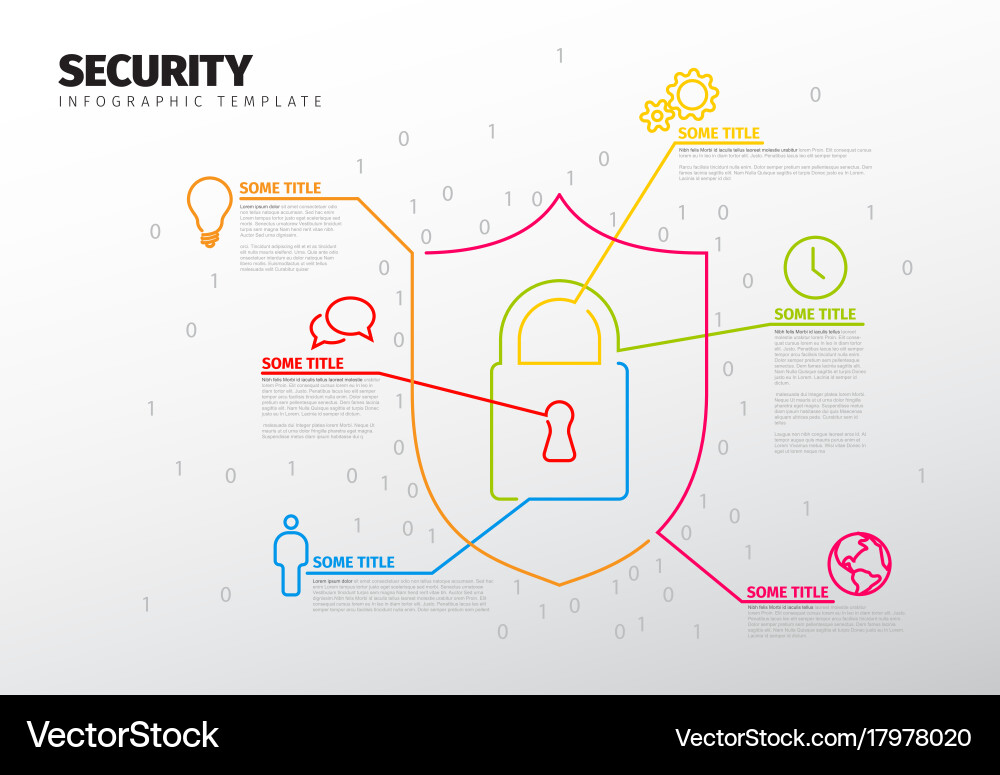 Security infographic report template Royalty Free Vector