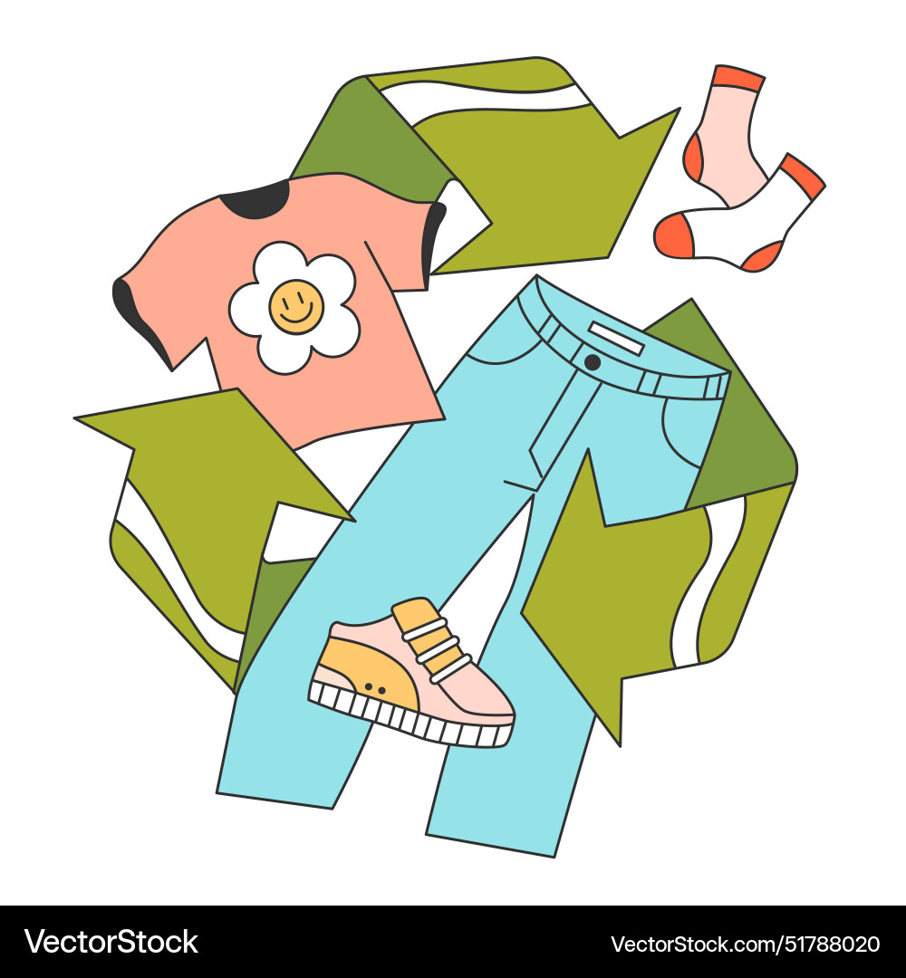 Upcycling process and technique of reuse Vector Image