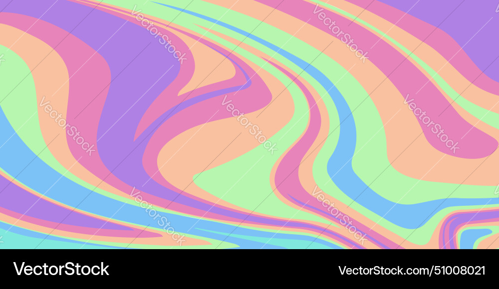Abstract rainbow psychedelic waves background Vector Image