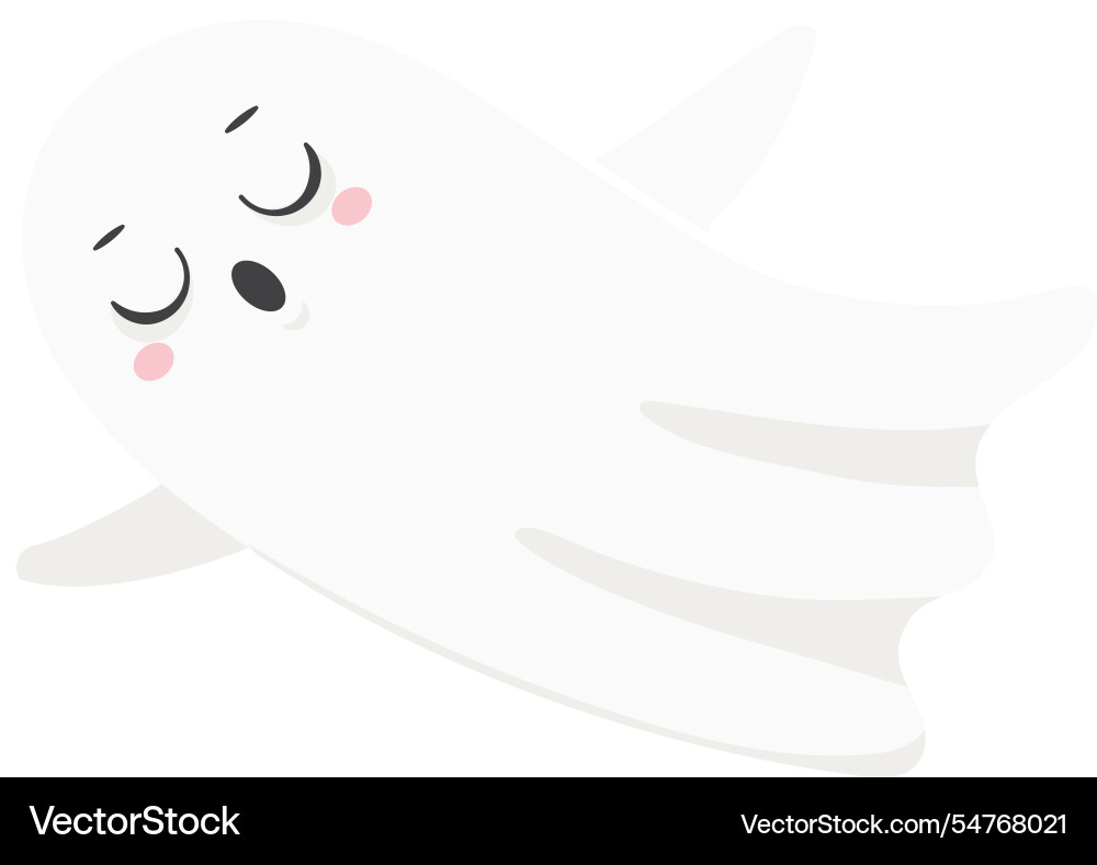 Cartoon of a cute friendly ghost Royalty Free Vector Image