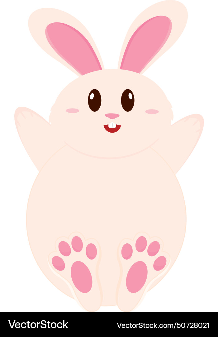 Cute bunny cartoon character easter season Vector Image