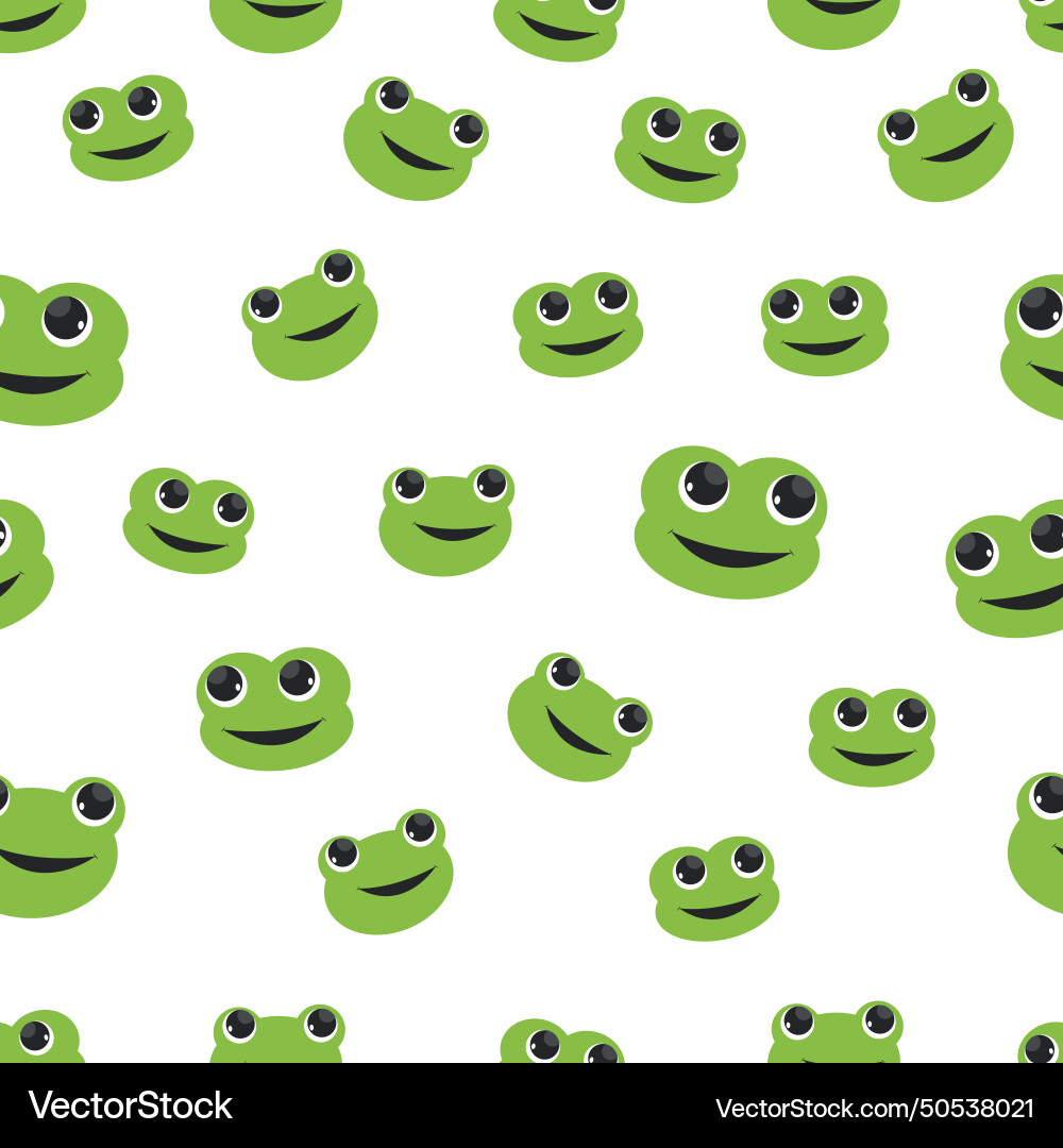 Cute frog seamless fabric design pattern Vector Image