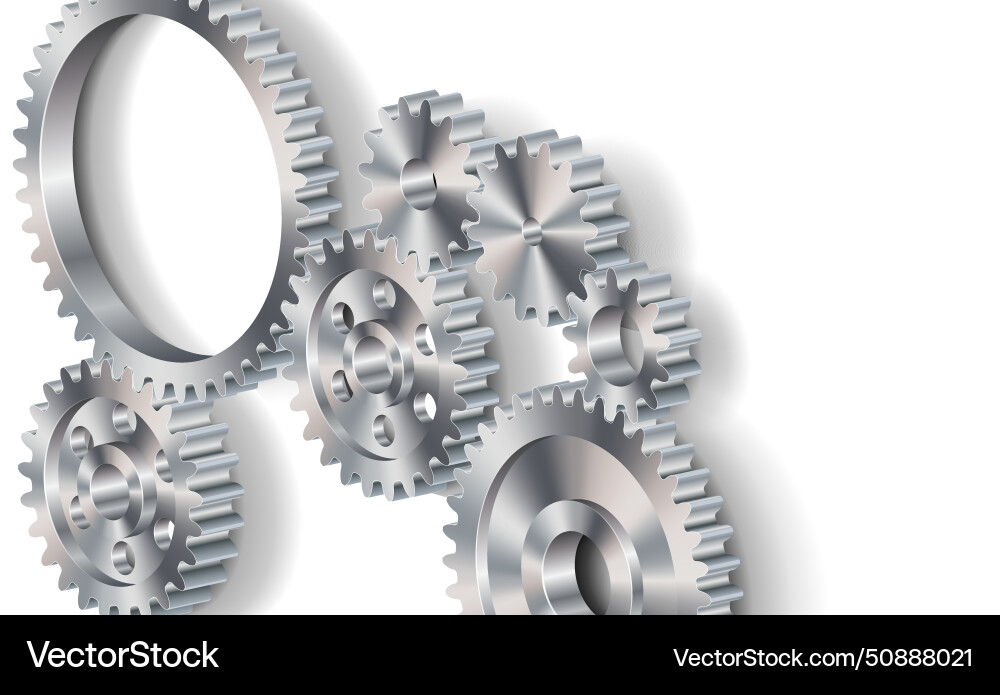 Gears of gear transmission Royalty Free Vector Image