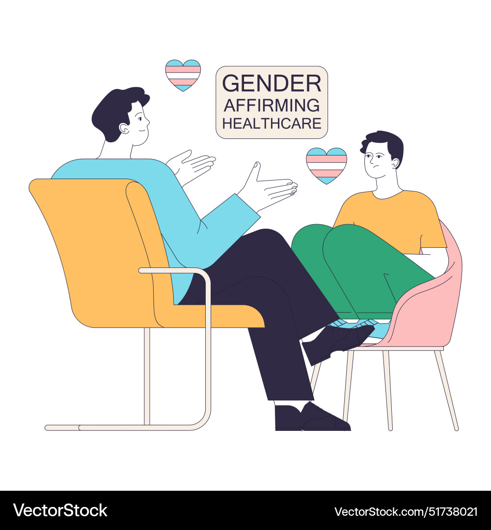 Gender transition gender-affirming care Royalty Free Vector