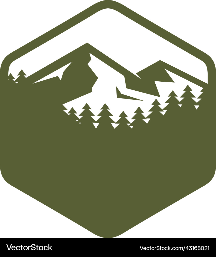 Mountain outdoor Royalty Free Vector Image - VectorStock