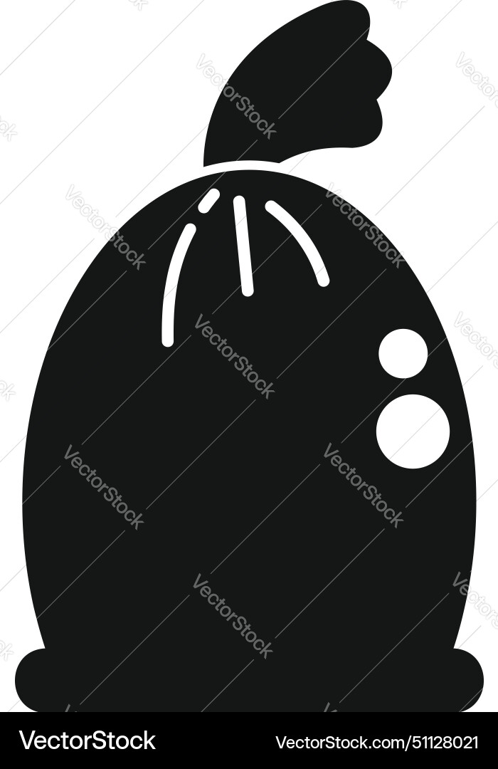 Sack carry garbage icon simple clean Royalty Free Vector