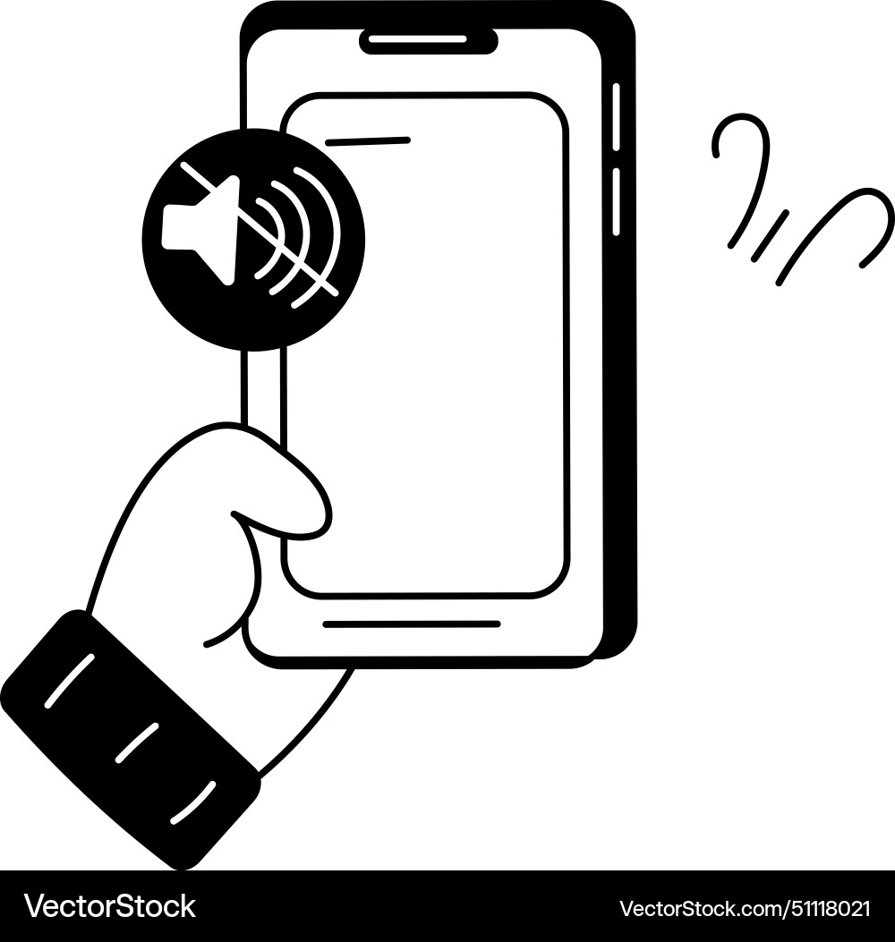 Silent mode Royalty Free Vector Image - VectorStock