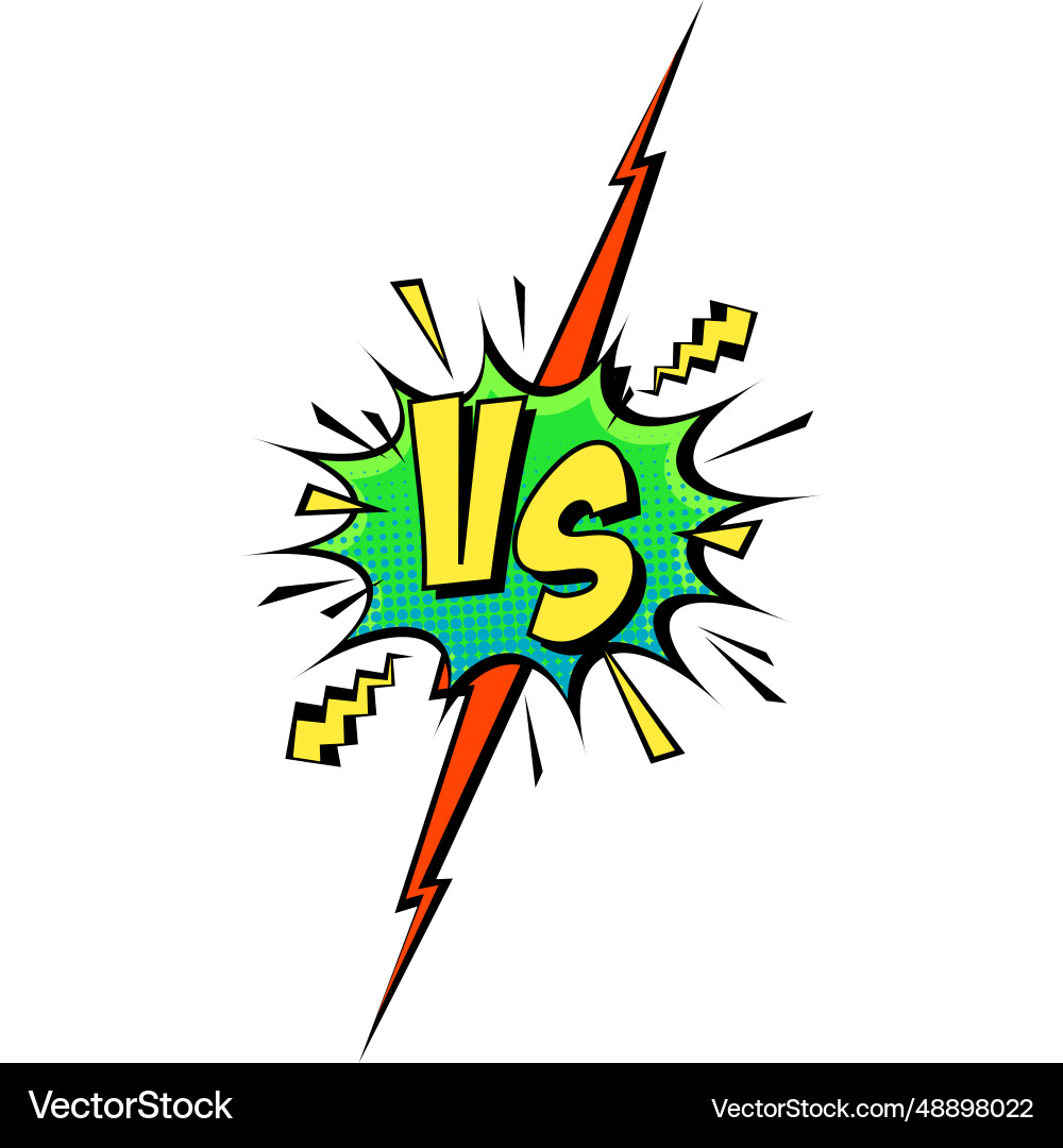 Cartoon comic background vs fight versus comics Vector Image