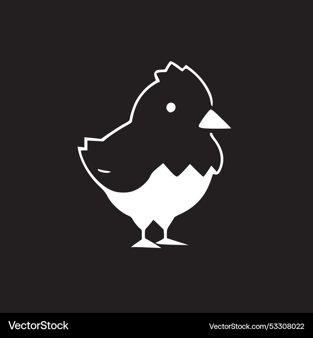 Chicken - minimalist and simple silhouette Vector Image