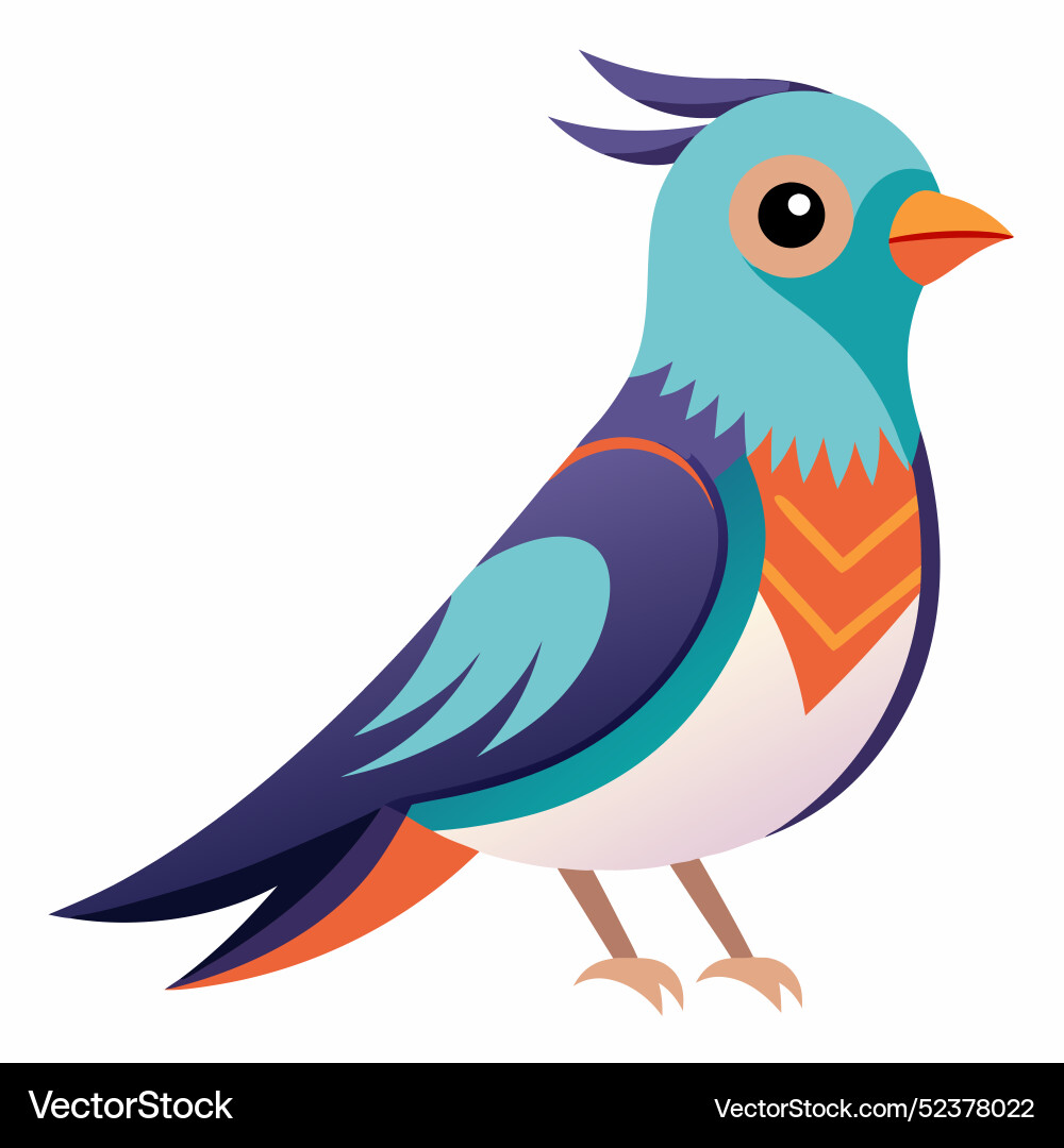 Cuckoo bird goes kawaii Royalty Free Vector Image