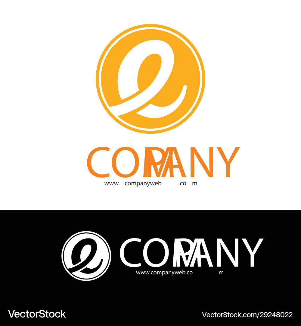 Curved wave letter e logo Royalty Free Vector Image