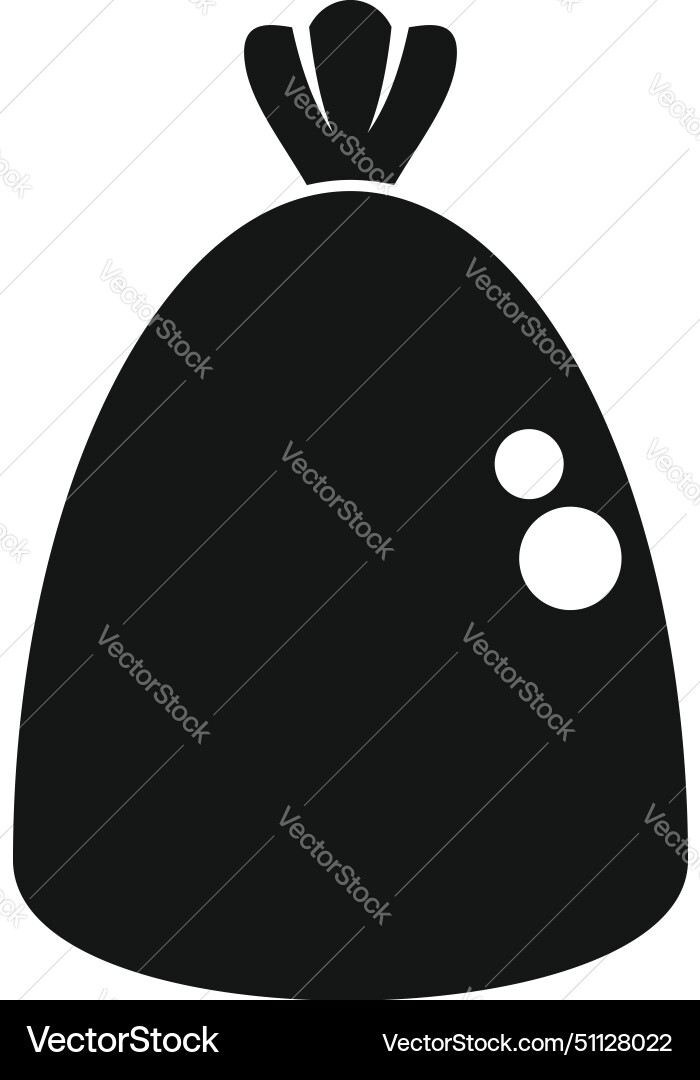 Eco bag icon simple trash sack Royalty Free Vector Image