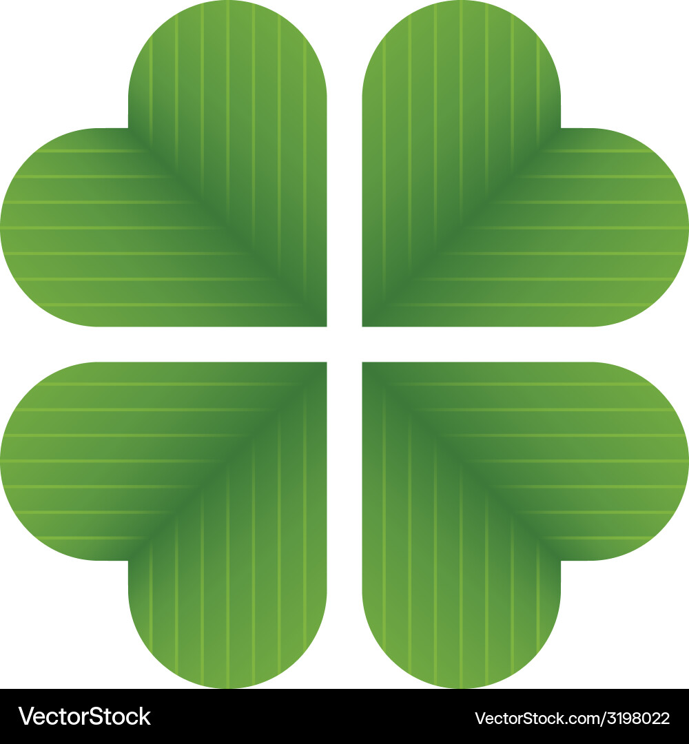 Four leaf clover Royalty Free Vector Image - VectorStock