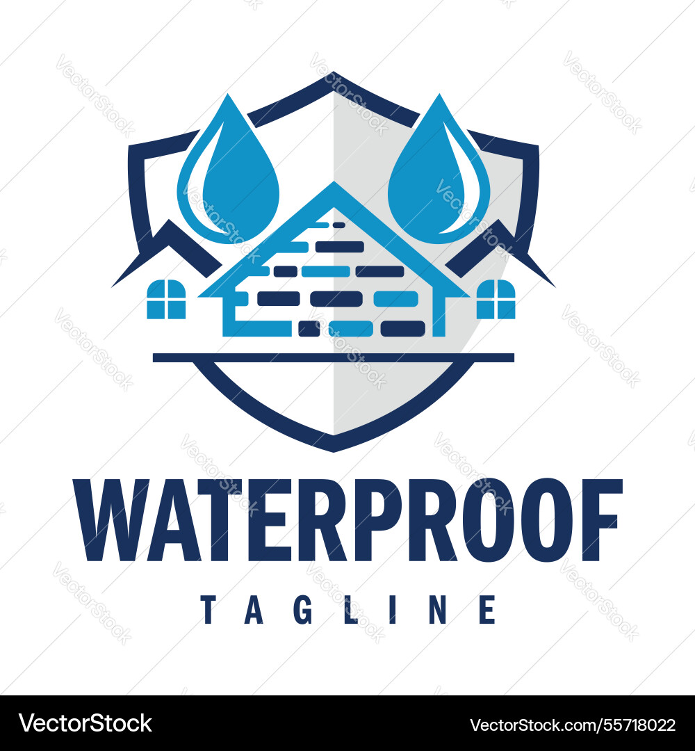 House waterproofing logo design template suitable Vector Image