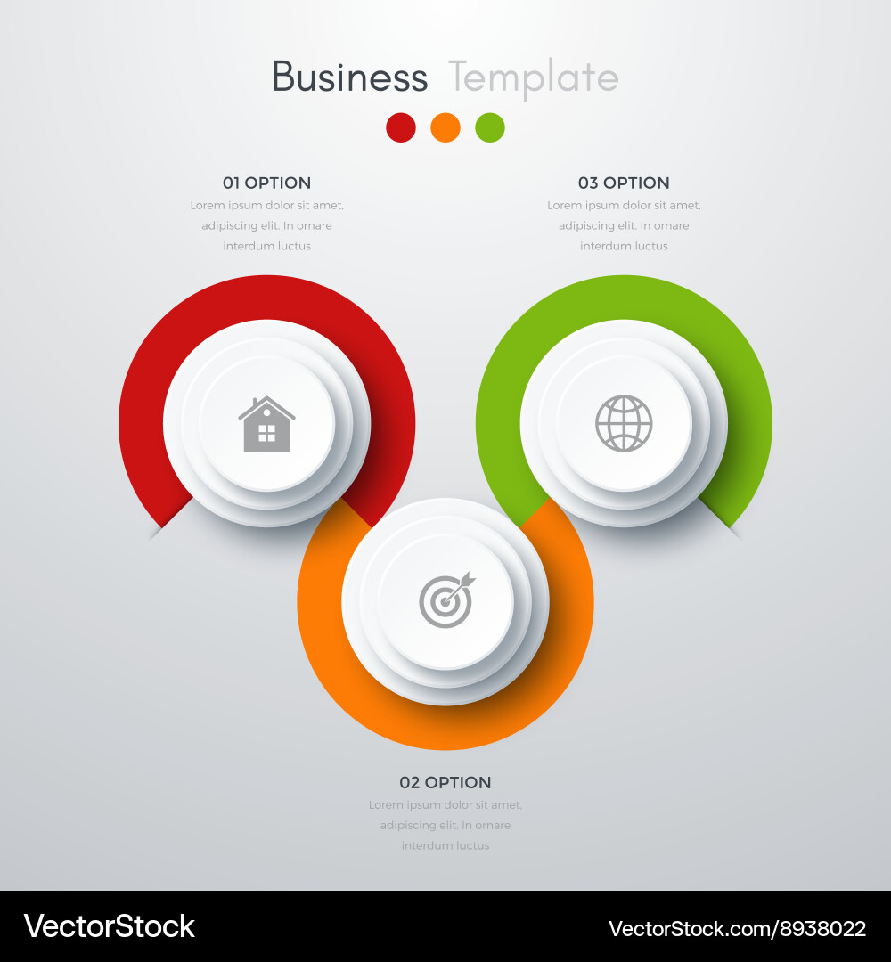 Infographics three options Royalty Free Vector Image