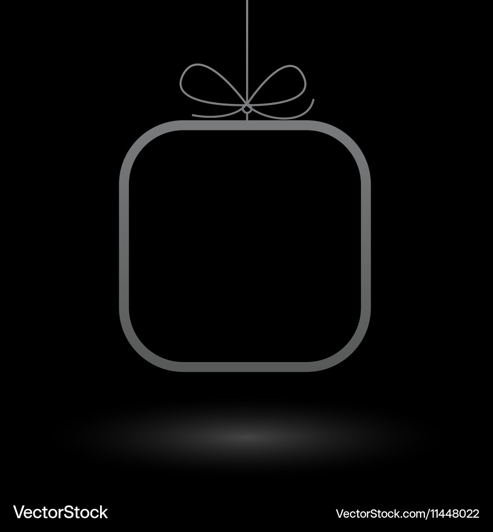 Minimalistic frame gift background Royalty Free Vector Image