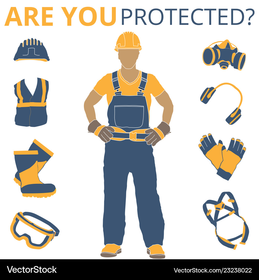 Personal protective equipment Royalty Free Vector Image