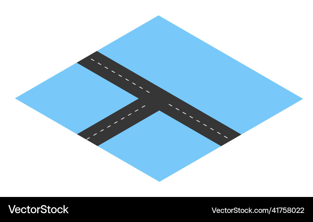 Perspective view from above to the city map Vector Image