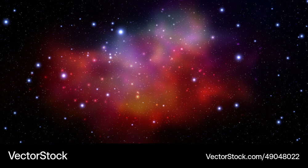 Space background with realistic nebula Royalty Free Vector