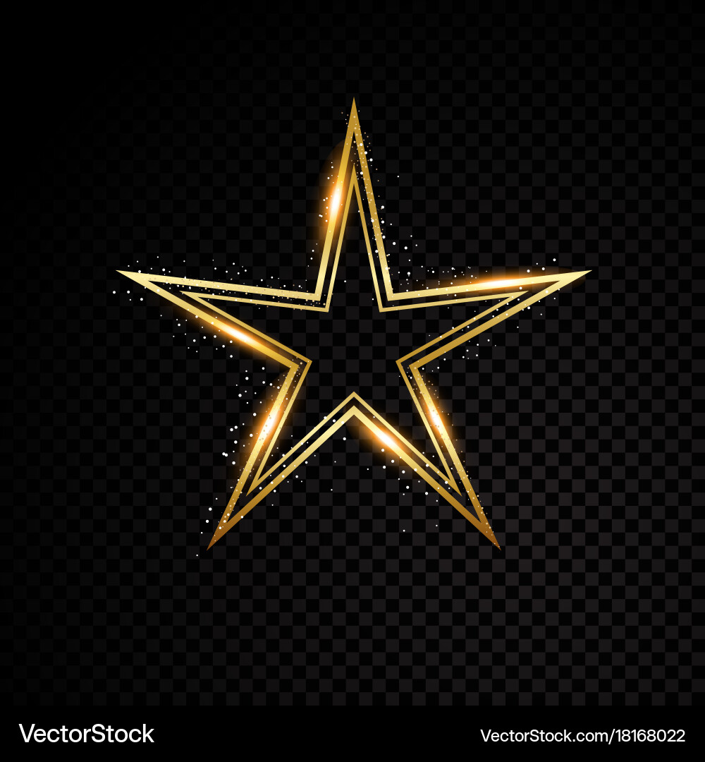 Star frame shining circle banner isolated Vector Image