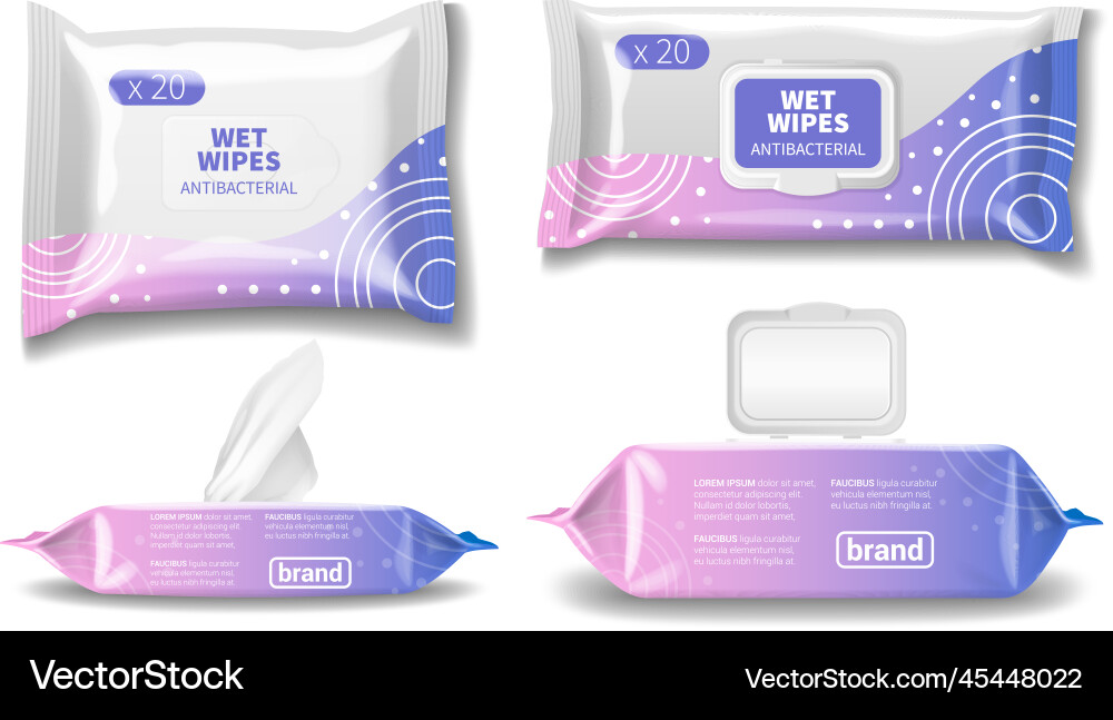 Tissue packaging mockup Royalty Free Vector Image
