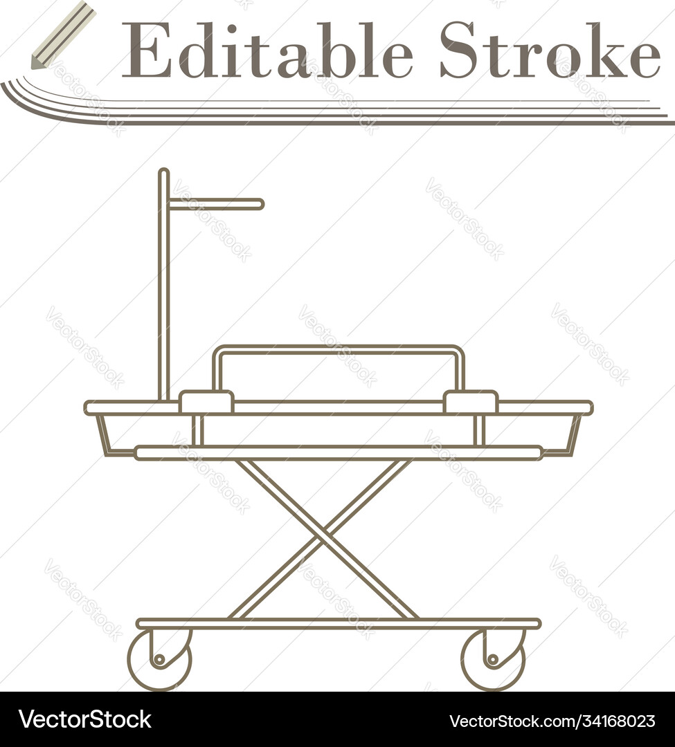 Medical stretcher icon Royalty Free Vector Image