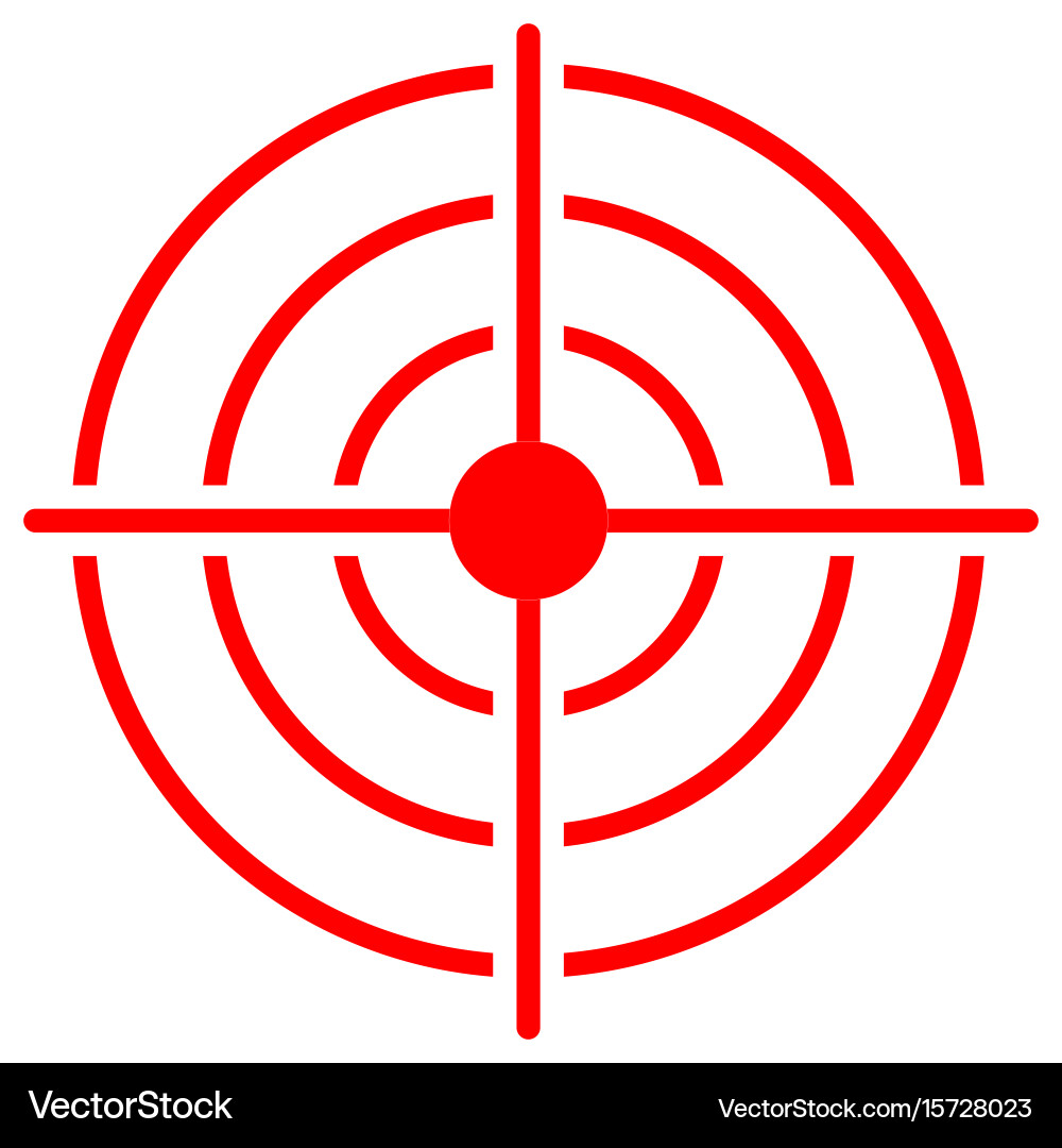 Red Target Icon - Shooting Accuracy Royalty Free Vector