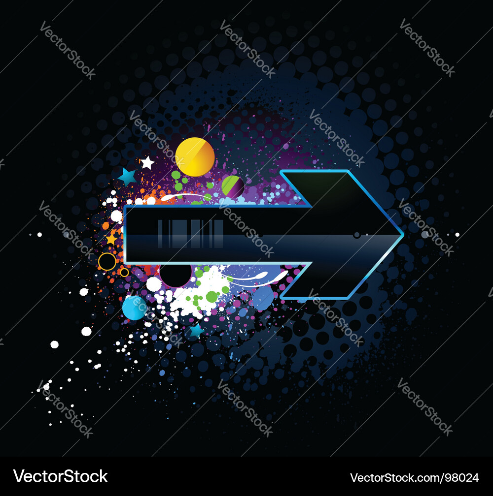 Abstract Arrow Splash Royalty Free Vector Image