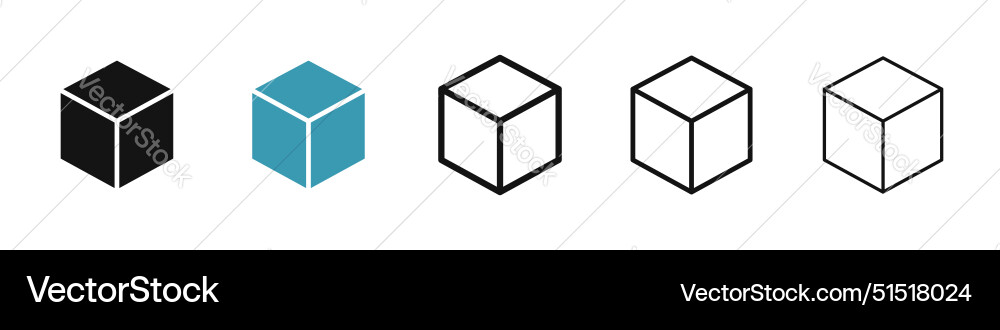 Cube icon Royalty Free Vector Image - VectorStock
