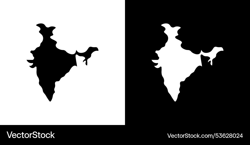 Indian map icon set Royalty Free Vector Image - VectorStock